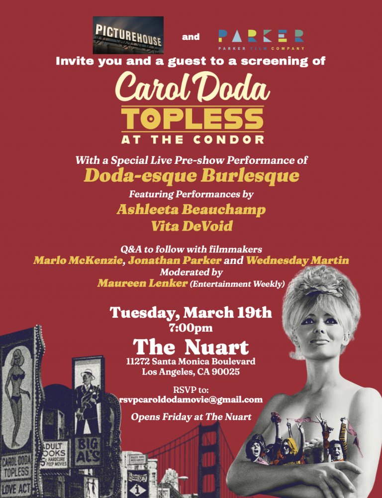 Advance Screening: CAROL DODA TOPLESS AT THE CONDOR – CTVA 102