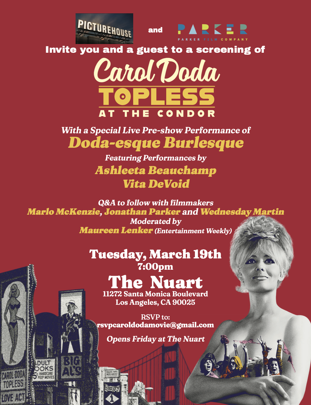 Advance Screening: CAROL DODA TOPLESS AT THE CONDOR – CTVA 102